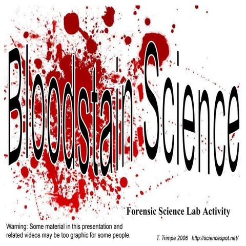 Blood spatter analysis | PPTX