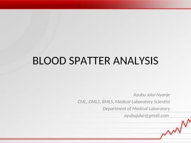 Blood stain pattern analysis | DOCX