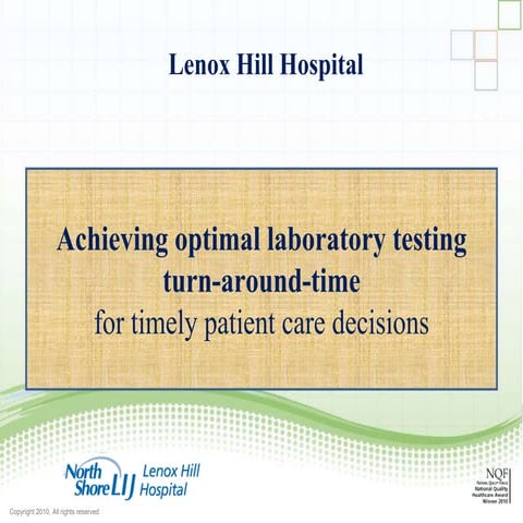 Achieving Optimal Laboratory Blood Testing TAT | PPTX