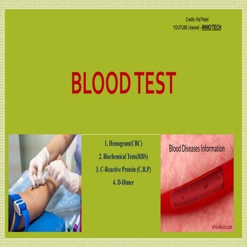 Blood test | PPTX