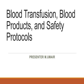Blood transfusion checklist sania | DOCX