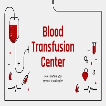 Exemple of pptx for Blood transfusion center | PPTX