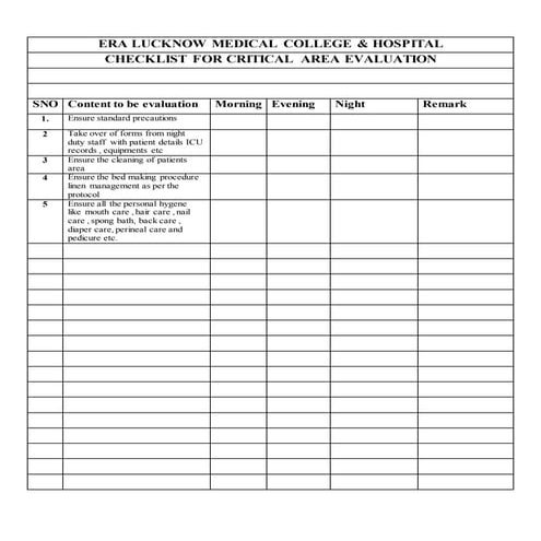 Blood transfusion checklist for hospital/health care services | PDF
