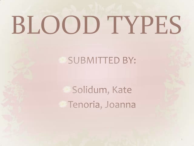 Blood types powerpoint presentation | PPTX