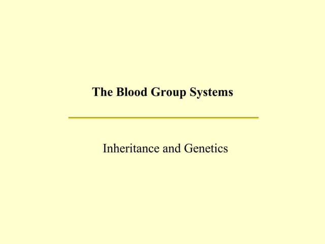 Abo blood group system | PPT