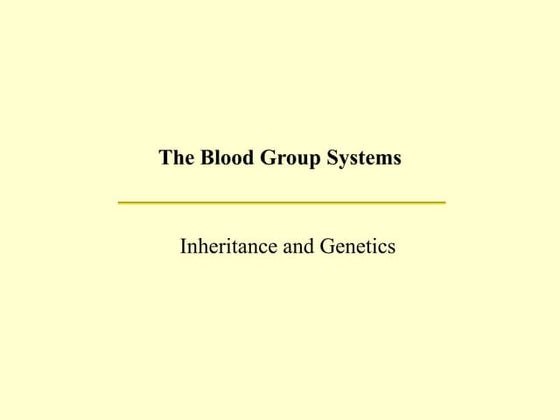 Abo blood group system | PPT