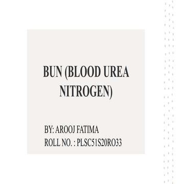 BLOOD UREA NITROGEN and it's assessment.pptx