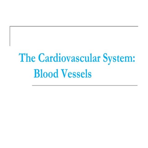 Blood vessels | PPTX