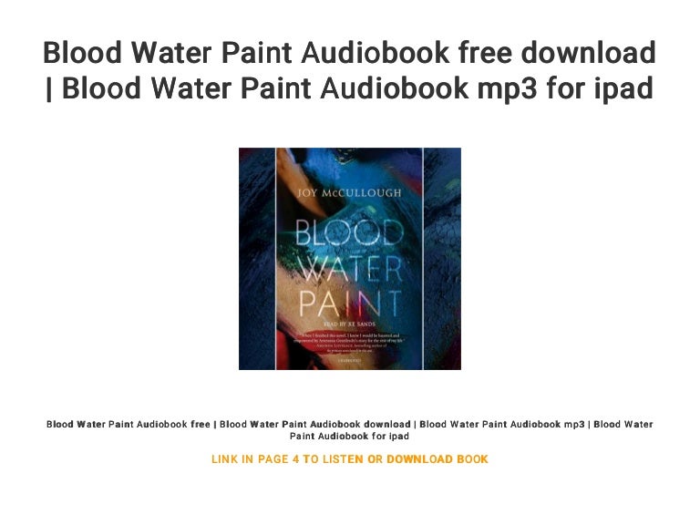 Blood Water Paint by Joy McCullough - minelsa