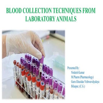 Blood withdrawal techniques from laboratory animals by NIRDESH KUMAR.pptx