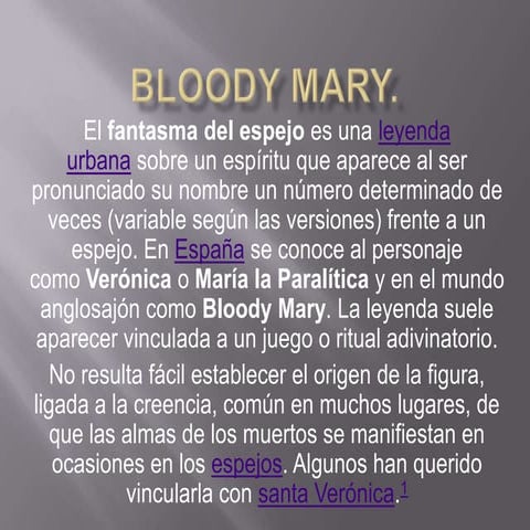 Bloody mary | PPTX