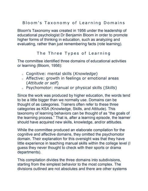 Bloom’s Taxonomy (complete) | PPTX