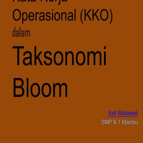 Taxonomy Bloom | PPTX