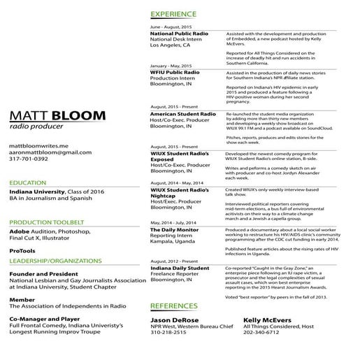 Official Employment Resume | DOCX
