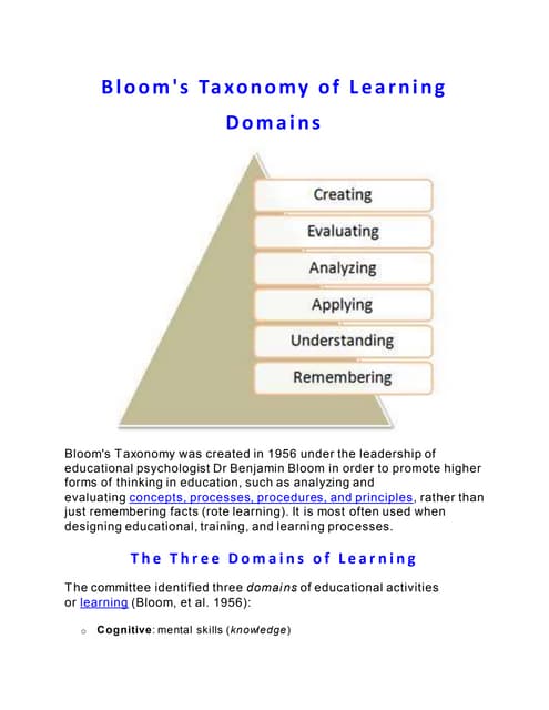 Bloom’s Taxonomy (complete) | PPTX