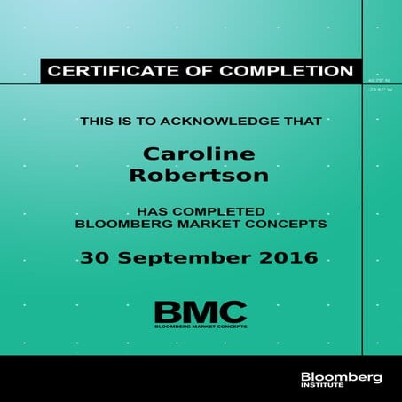 Bloomberg BMC Certification | PDF