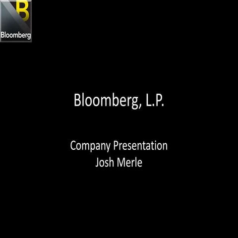 Bloomberg preso | PPTX | Business Accounting & Finance | Business