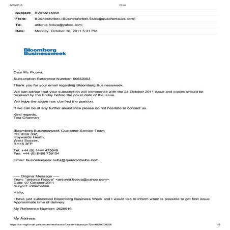 BusinessWeek; Bloomberg subscription | PDF | Business | Business and ...