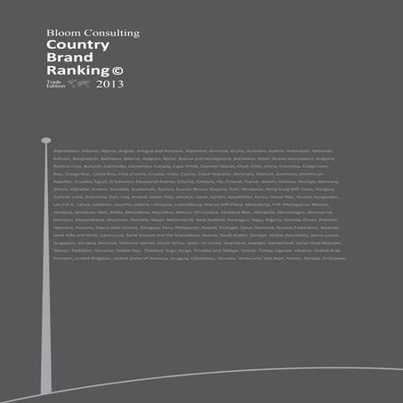 Bloom Consulting Country Brand Ranking Trade 2013 | PDF