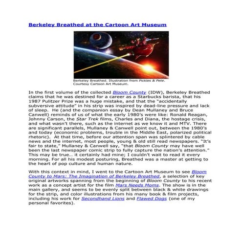 Bloom County at CAM | PDF