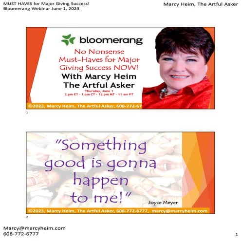 Bloomerang Major gift Must haves Marcy Heim 6-1-2023.pdf