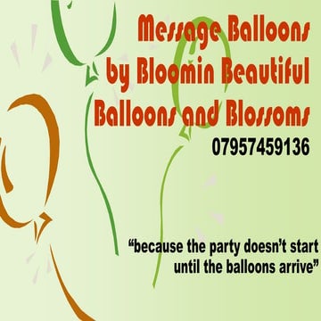 Message Balloons by Cay Moore of BloominBeautiful Balloons and Blossoms ...