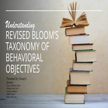 Understanding Blooms Taxonomy of Behavioral Objectives.pptx