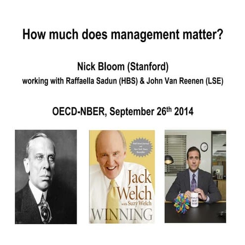How much does management matter?, Nicholas Bloom | PDF