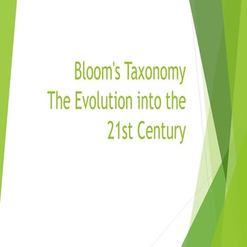 Bloom's revised digital taxonomy | PDF