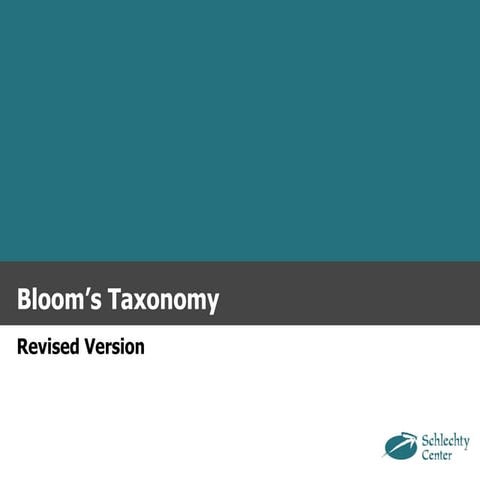 Blooms taxonomy | PPT