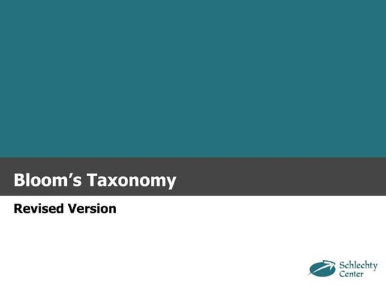 Revised blooms taxonomy action verbs | PDF