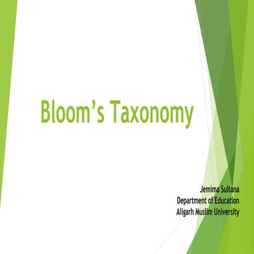 Bloom's Taxonomy | PPT