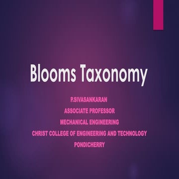 INTRODUCTION TO BLOOMS CONCEPTS IN ENGIN | PPT