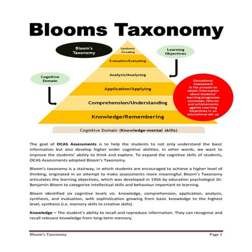 Bloom's Taxonomy | PDF