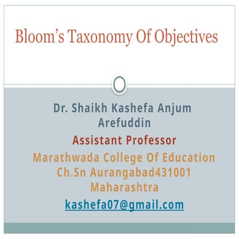 Bloom's taxonomy of educational objectives.pptx