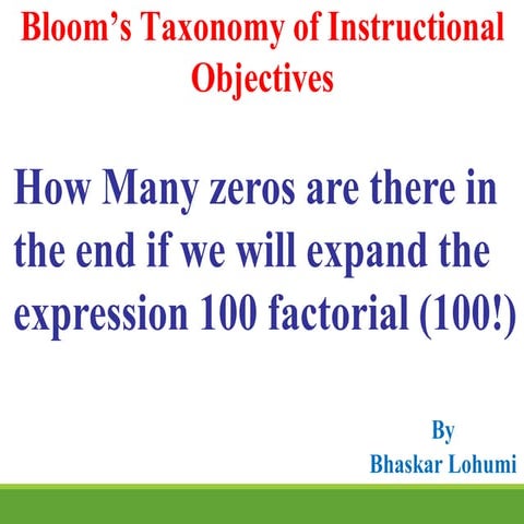 Blooms Taxonomy of Instructional Objectives.pptx