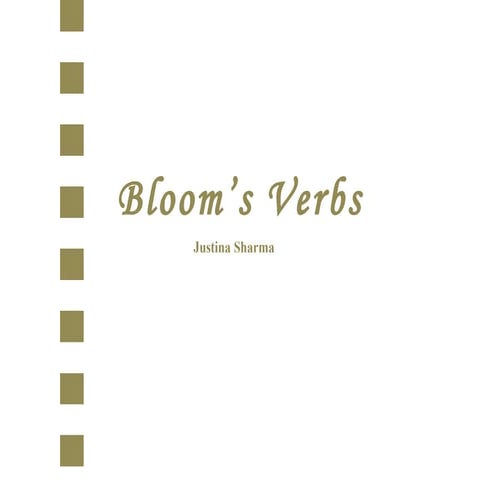 Blooms Verbs | PPT