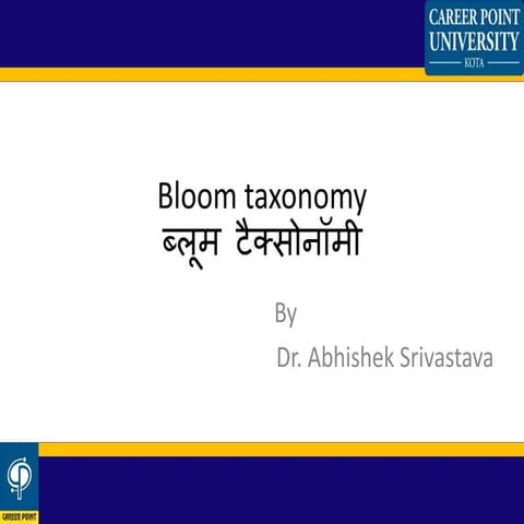 Bloom taxonomy | PPTX