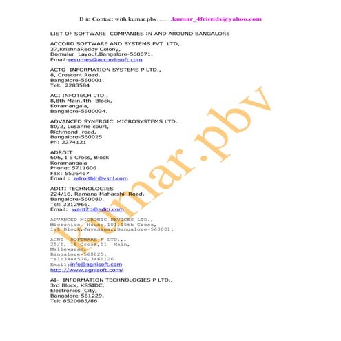 Blorecompanylist 100419005142-phpapp01 | PDF