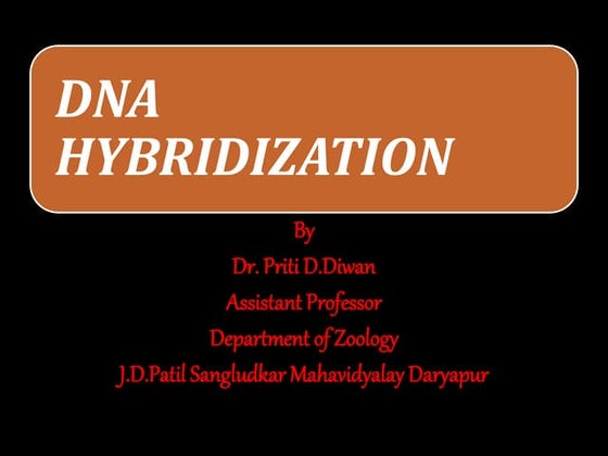 Nucleic acid hybridization | PPTX | Chemistry | Science