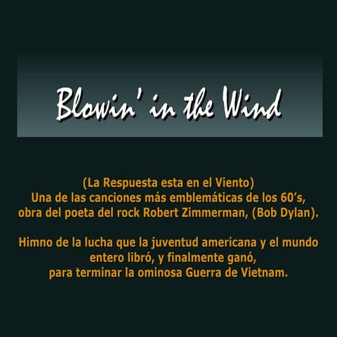 Blowing In The Wind (Bob Dylan) | PPS