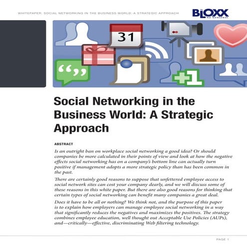 Social networking in the workplace | PPTX