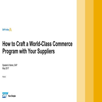 How to Craft a World-Class Commerce Program with Your Suppliers | PPT