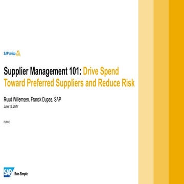 Supplier Management 101: Drive Spend Toward Preferred Suppliers and ...