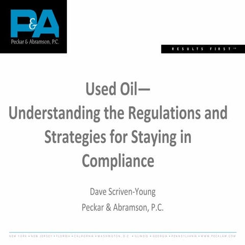 Used Oil: Understanding the Regulations and Strategies for Staying in ...
