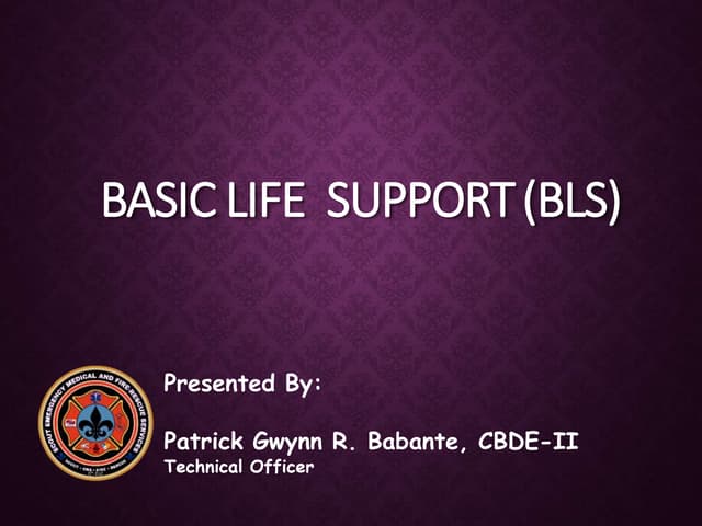 BASIC LIFE SUPPORT (BLS - CPR) | PPTX