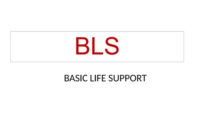 Basic Life Support AHA Pediatrics 2020 updates | PPTX