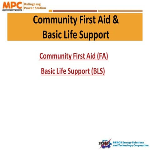 Basic Life Support for Community and School | PPTX