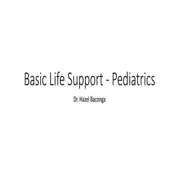 Basic Life Support AHA Pediatrics 2020 updates | PPTX