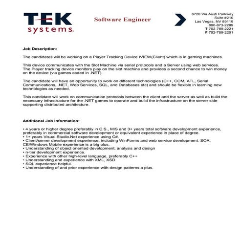 Software testing intern | DOCX